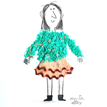 Playing with pencil shavings - MARTA ALTÉS