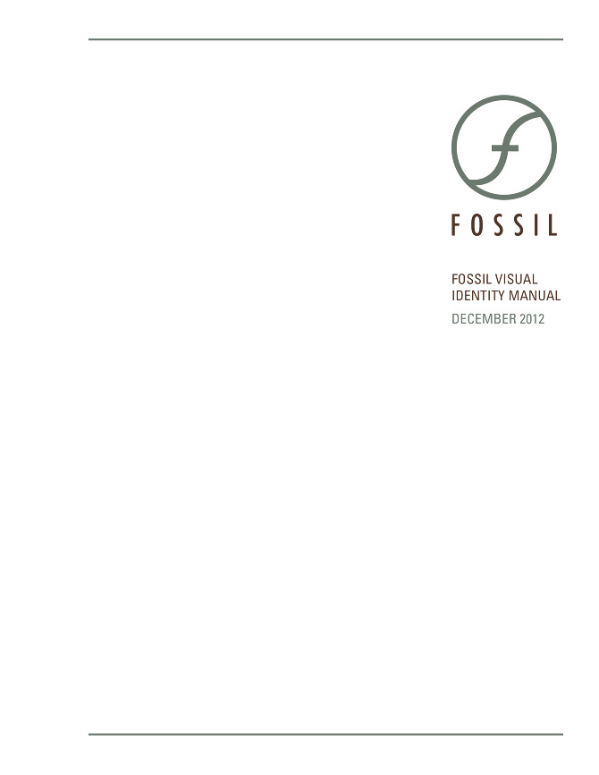 Fossil Rebrand Identity Manual - Karla Angelica Valdez