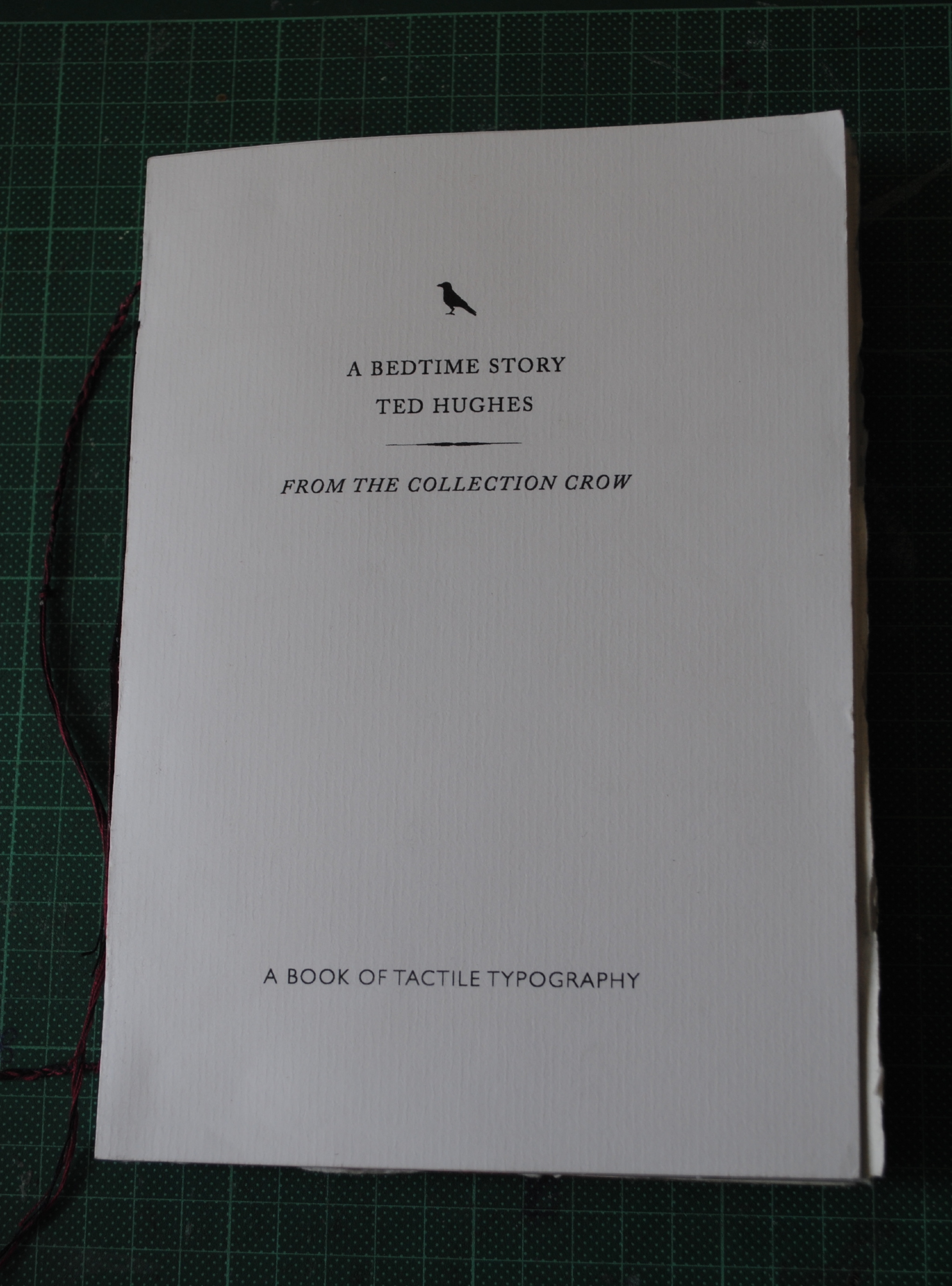 A Bedtime Story - A Book of Tactile Typography - Emily England