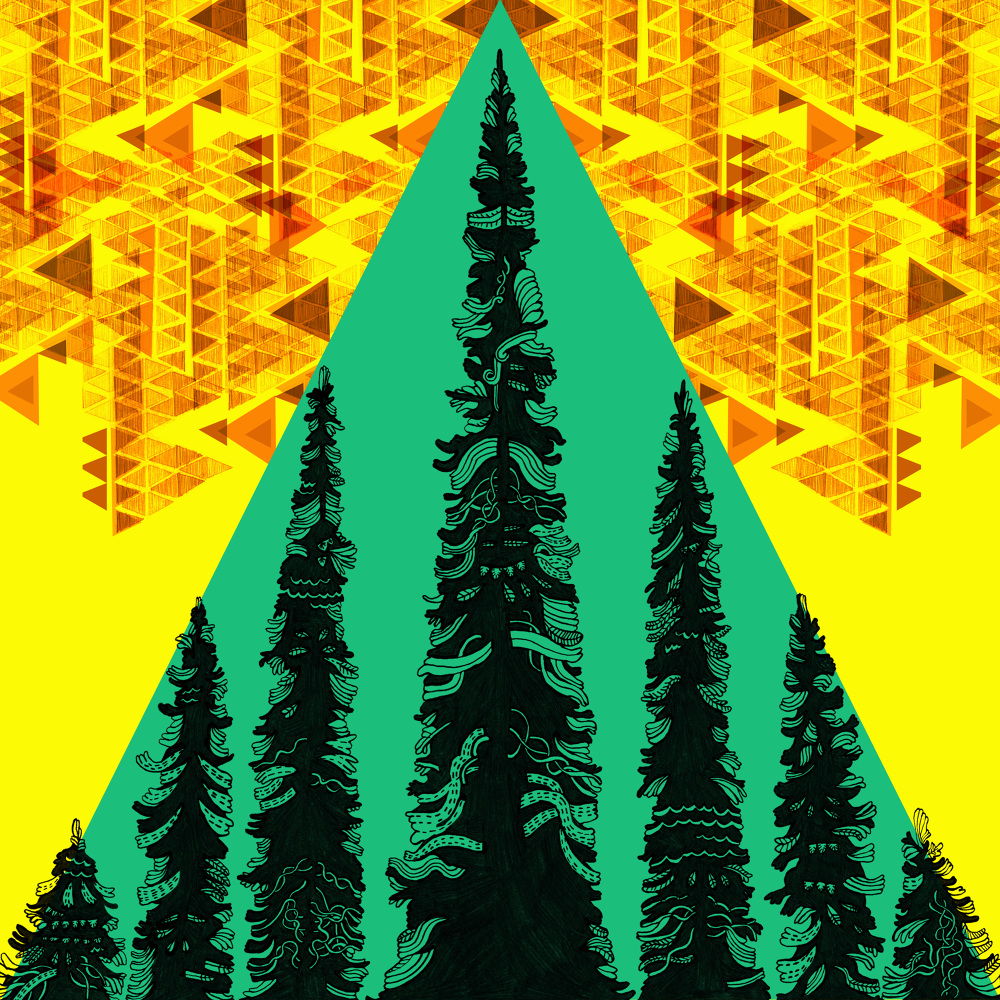 Decorative, Triangle Trees - Hannah Pos Illustration