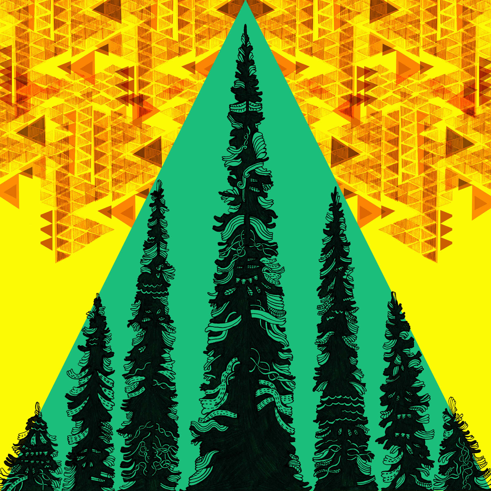 Decorative, Triangle Trees - Hannah Pos Illustration