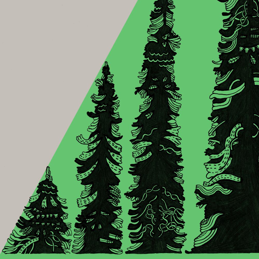 Decorative, Triangle Trees - Hannah Pos Illustration