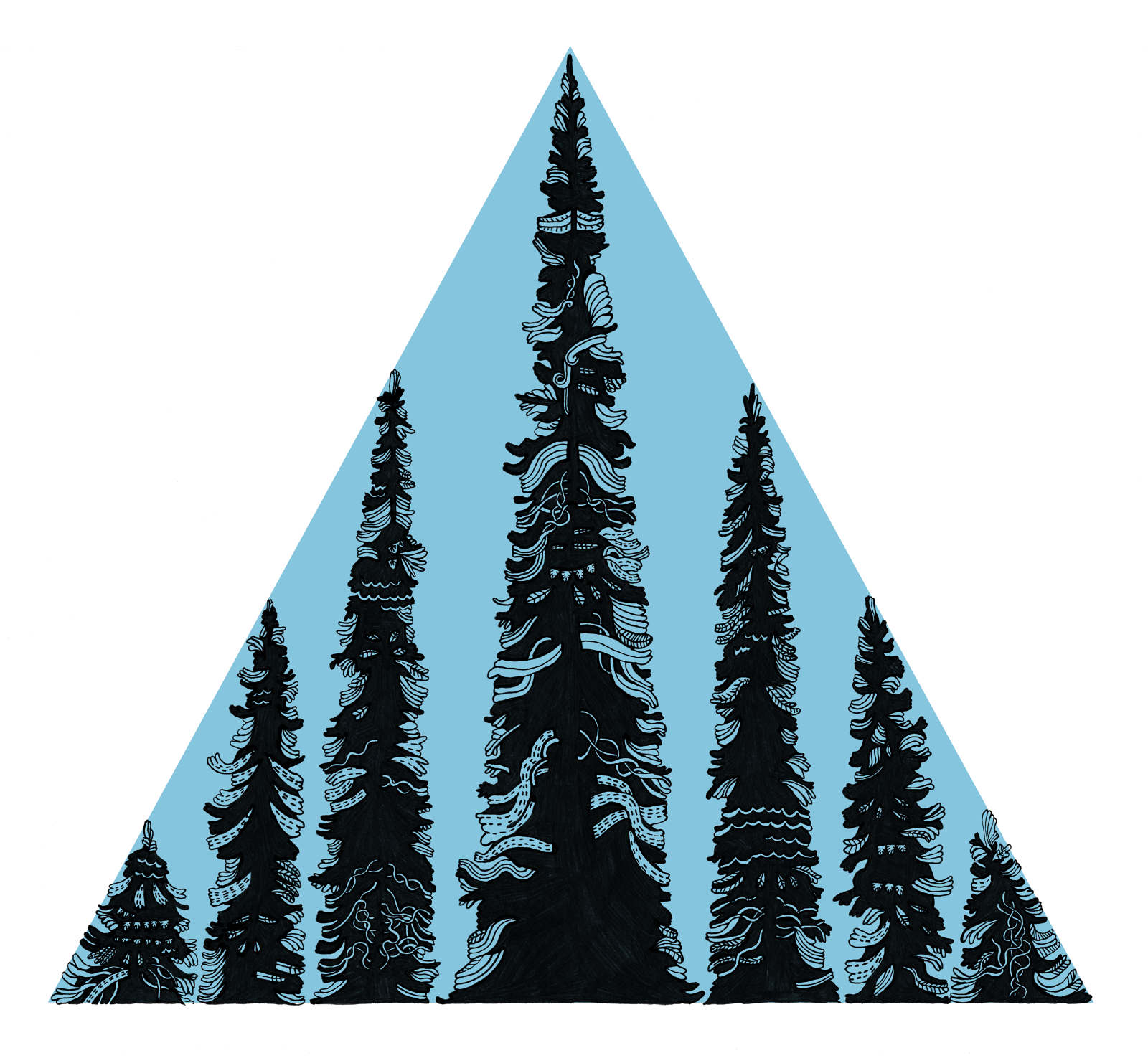 Decorative, Triangle Trees - Hannah Pos Illustration