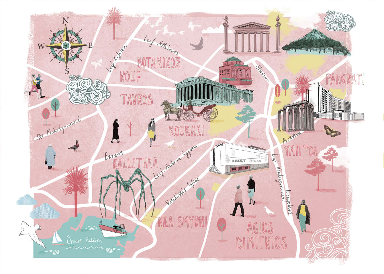 Map of Athens - IDEAT Magazine - Tonwen Jones