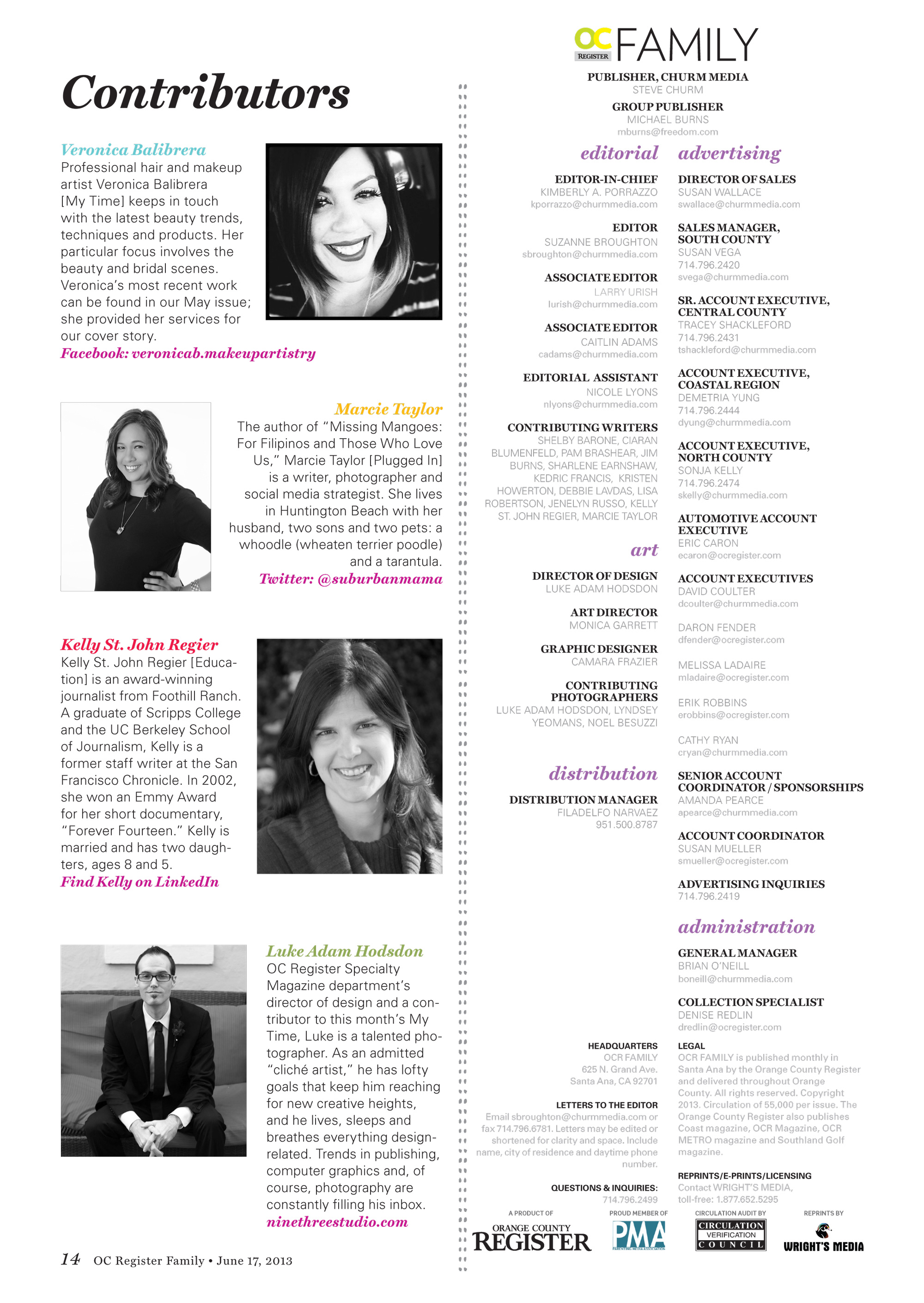 OC Register Family Magazine // June 17, 2013 - Monica Garrett's portfolio