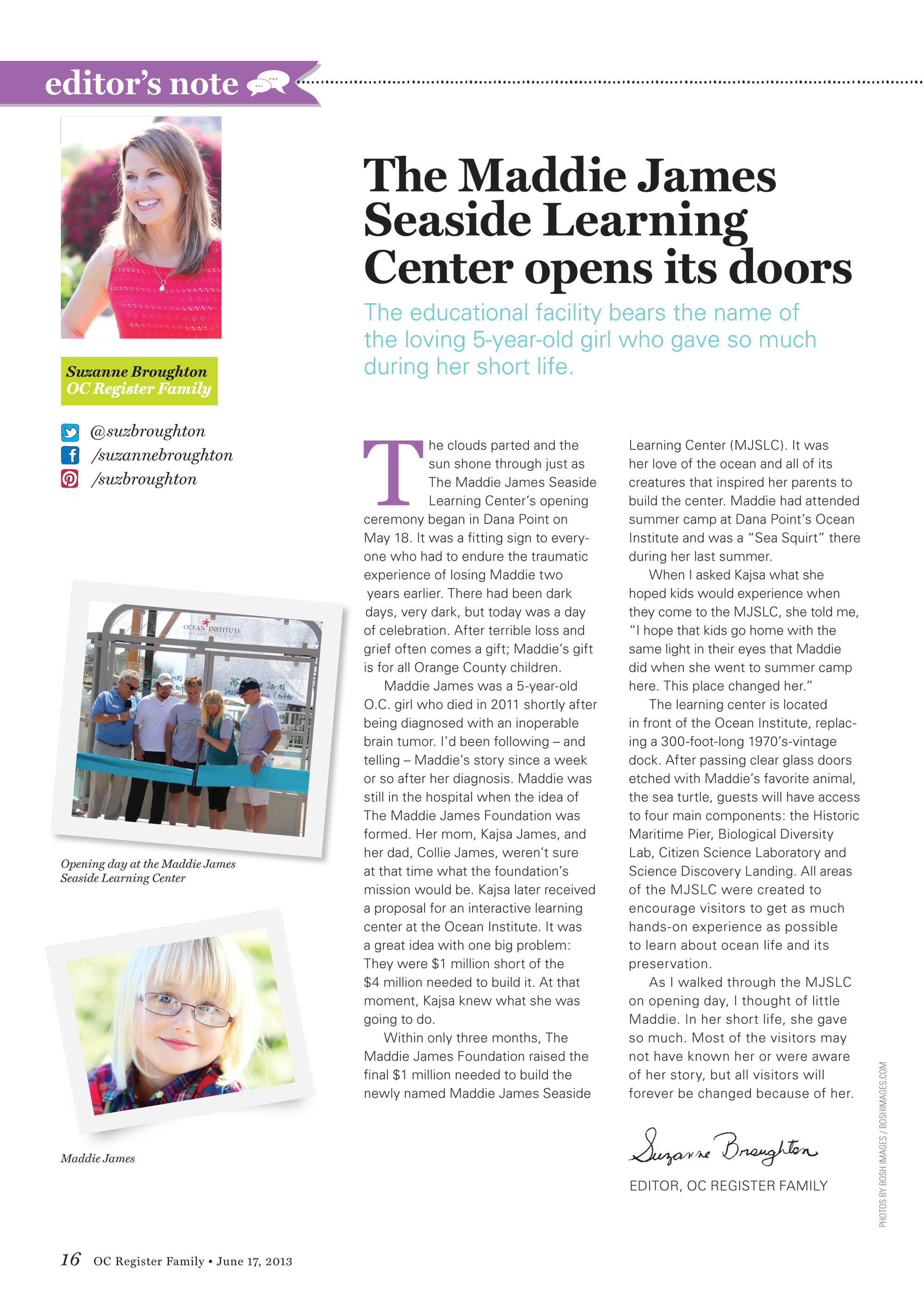 OC Register Family Magazine // June 17, 2013 - Monica Garrett's portfolio