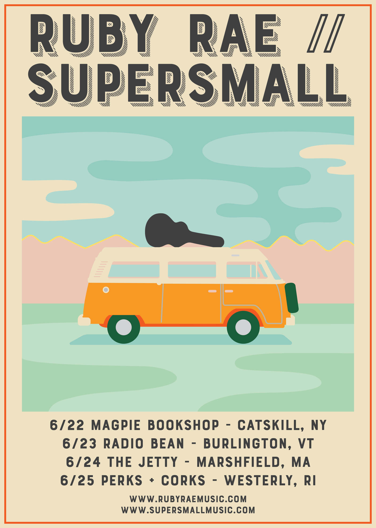 Camper Van Tour Poster - Katherine Hardy ∆ Illustration