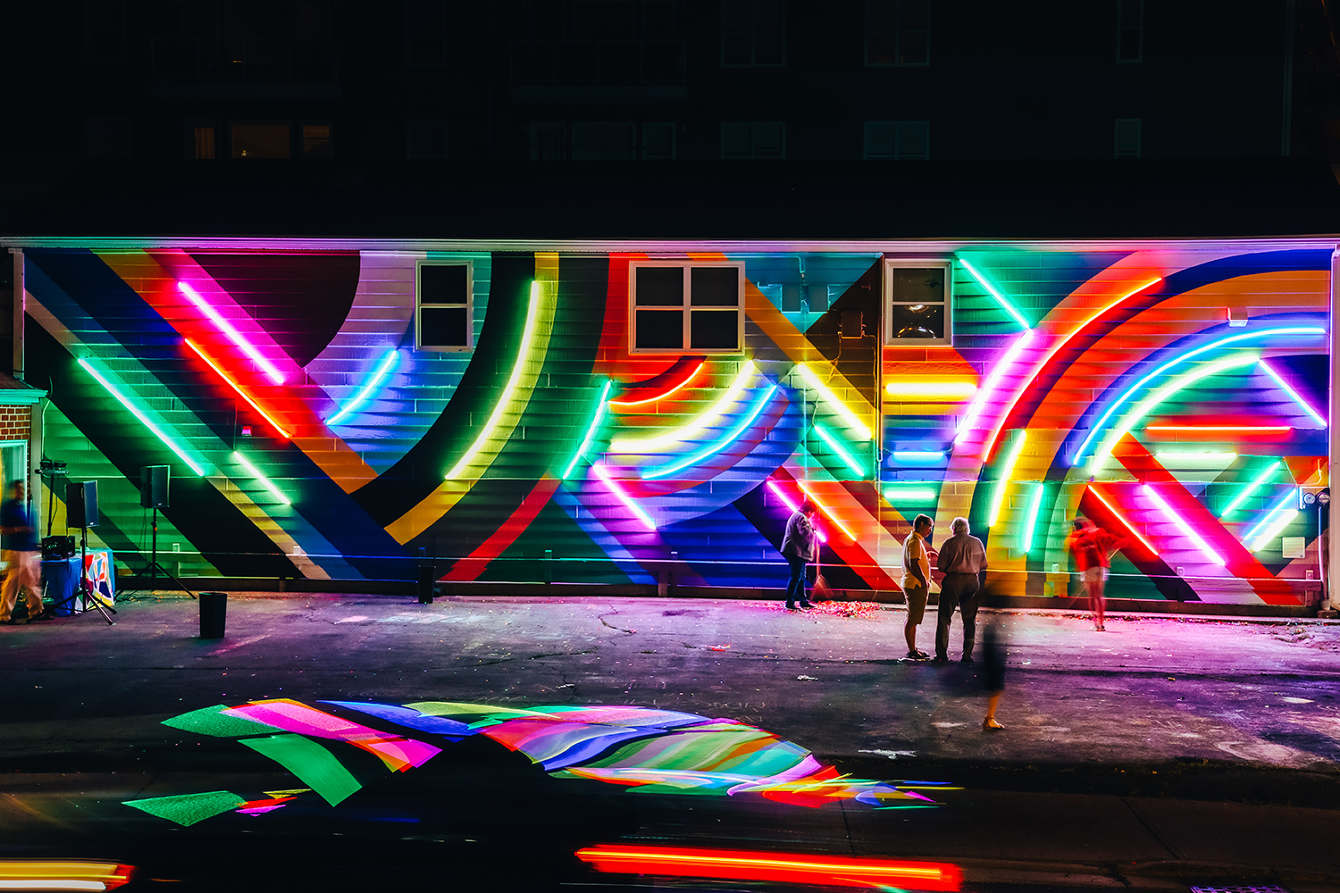 Neon Mural, Dartmouth, Nova Scotia - davidguinn