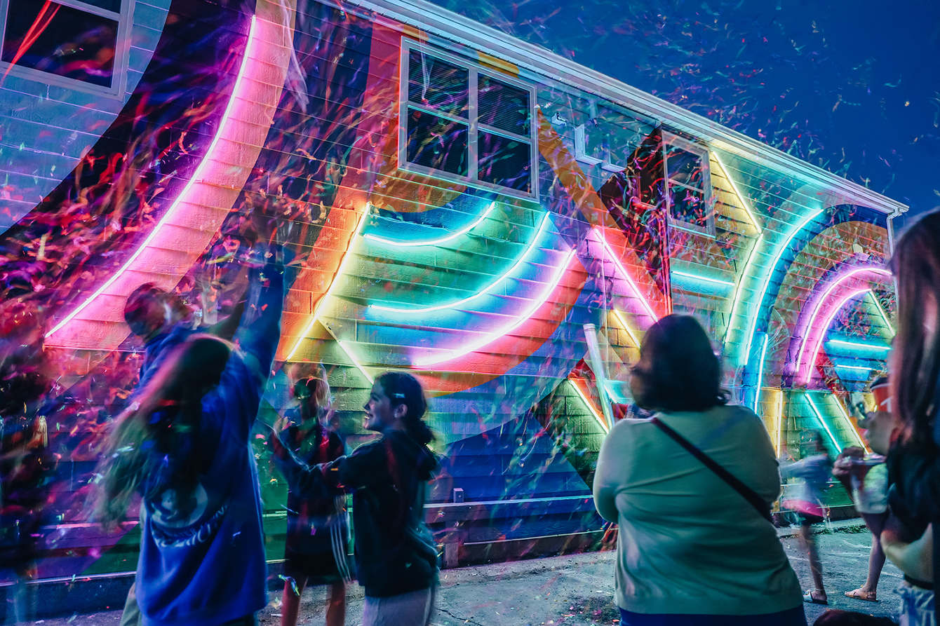 Neon Mural, Dartmouth, Nova Scotia - davidguinn