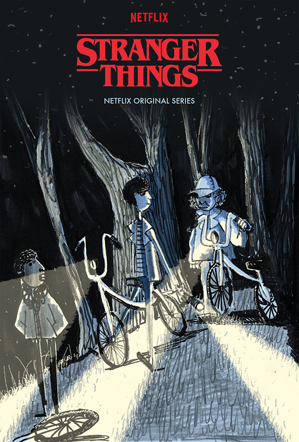 Stranger Things - Netflix Poster - Marco Scalcione Illustrator