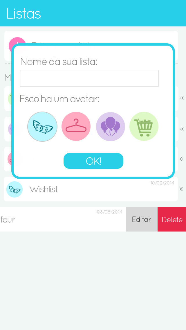 Simple List - Mobile App Design - c.sion // graphic design