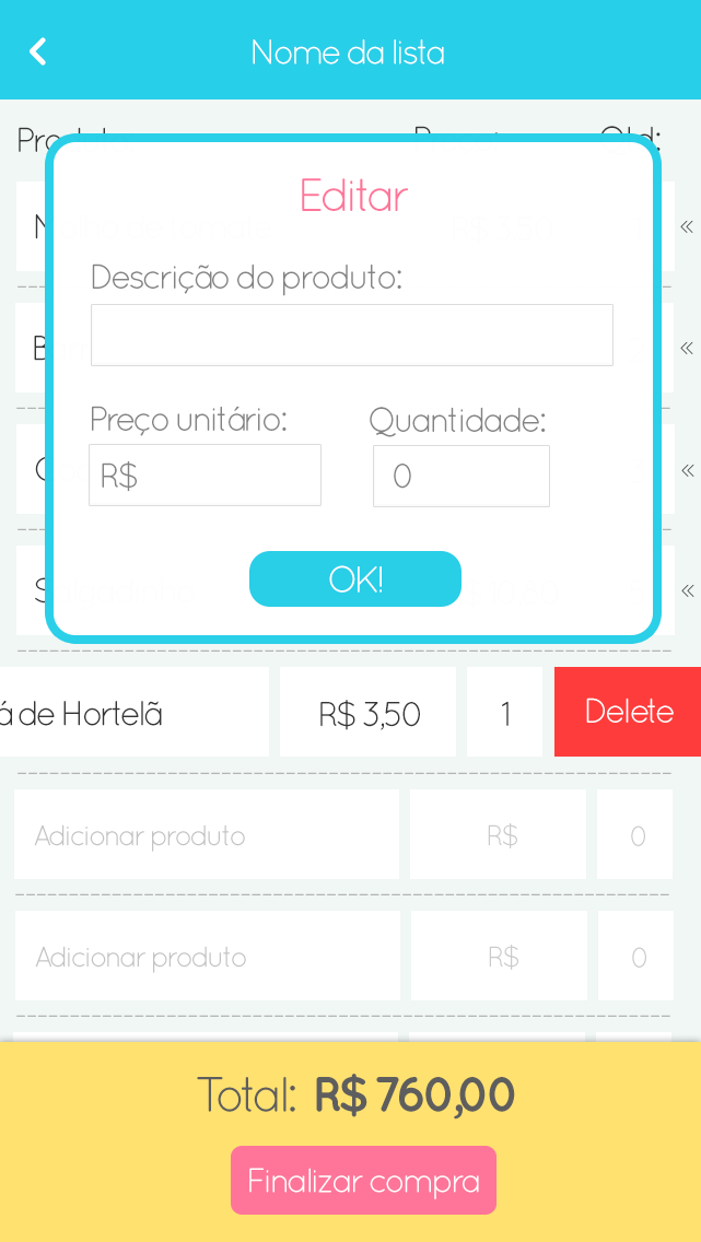 Simple List - Mobile App Design - c.sion // graphic design