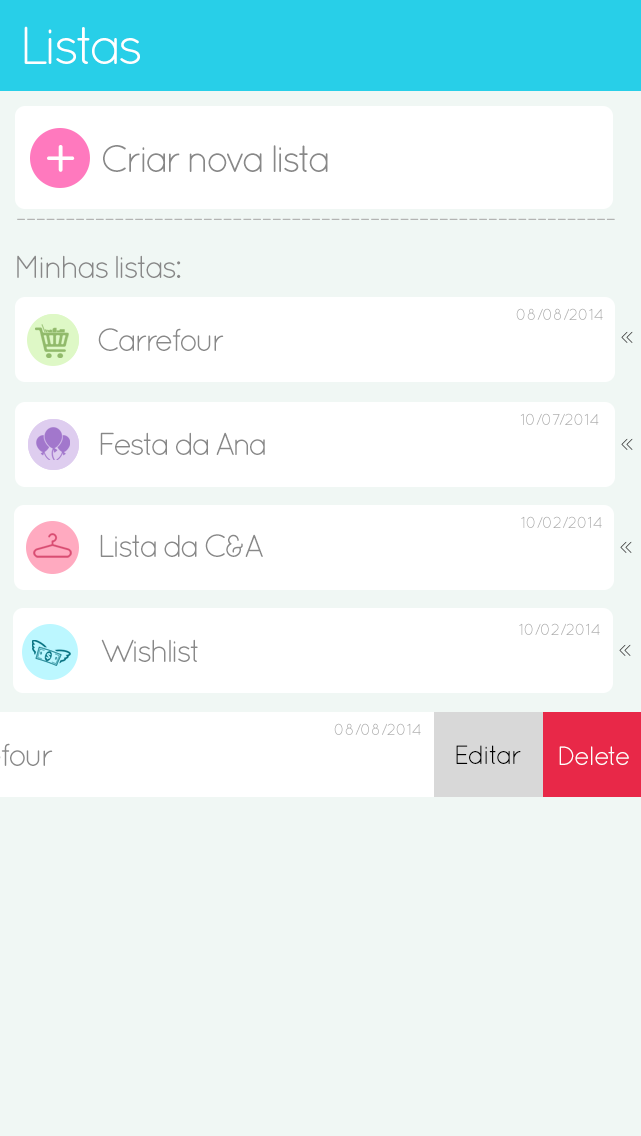 Simple List - Mobile App Design - c.sion // graphic design