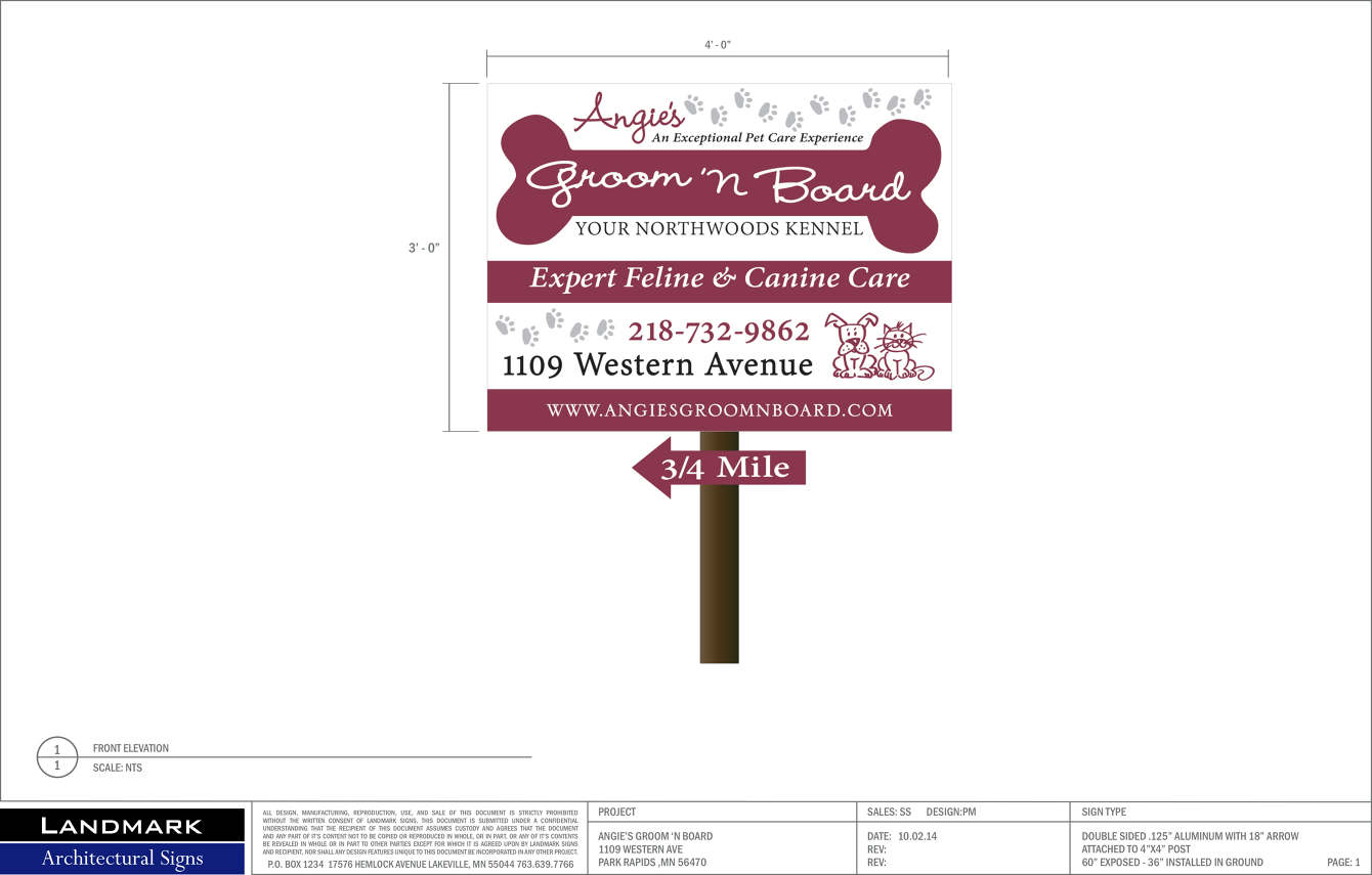 Signage Proposal Drawings - Signage & Graphic Arts Portfolio