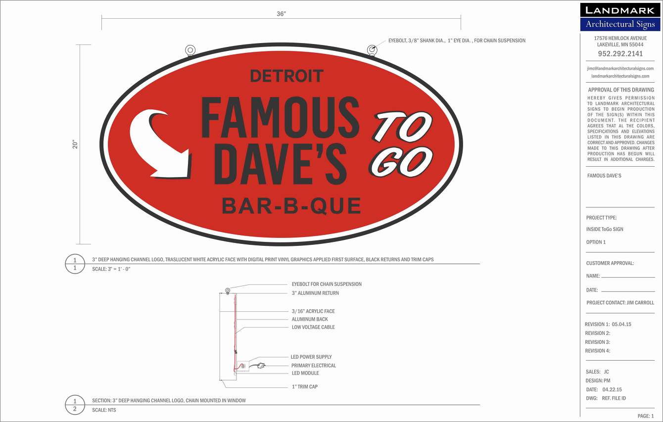 Signage Proposal Drawings - Signage & Graphic Arts Portfolio