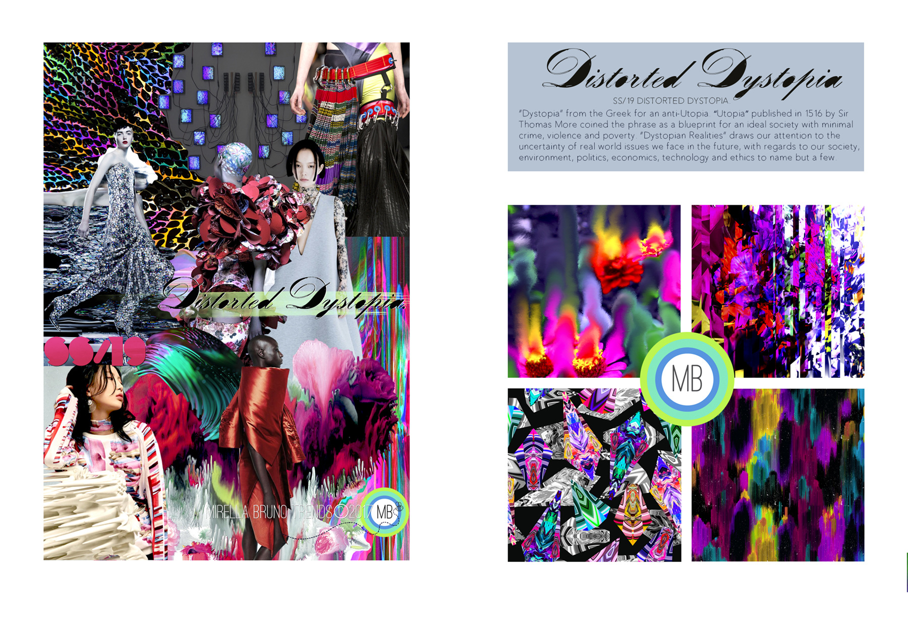 Distorted Dystopia SS/19 - Mirella Bruno Print Pattern and Trend Designs.