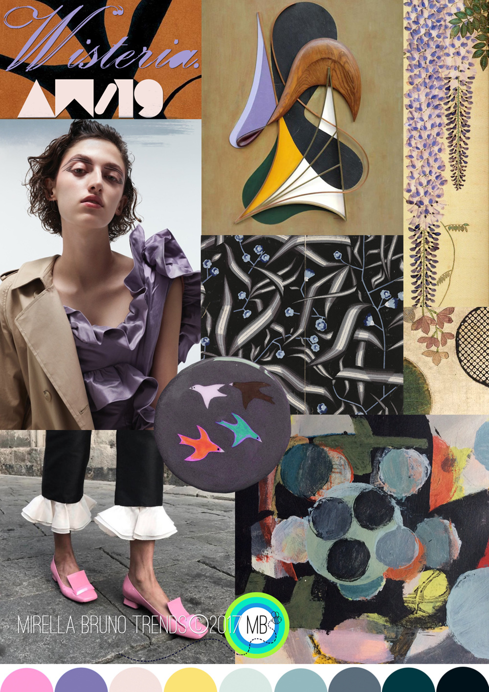 Wisteria AW/19 - Mirella Bruno Print Pattern and Trend Designs.