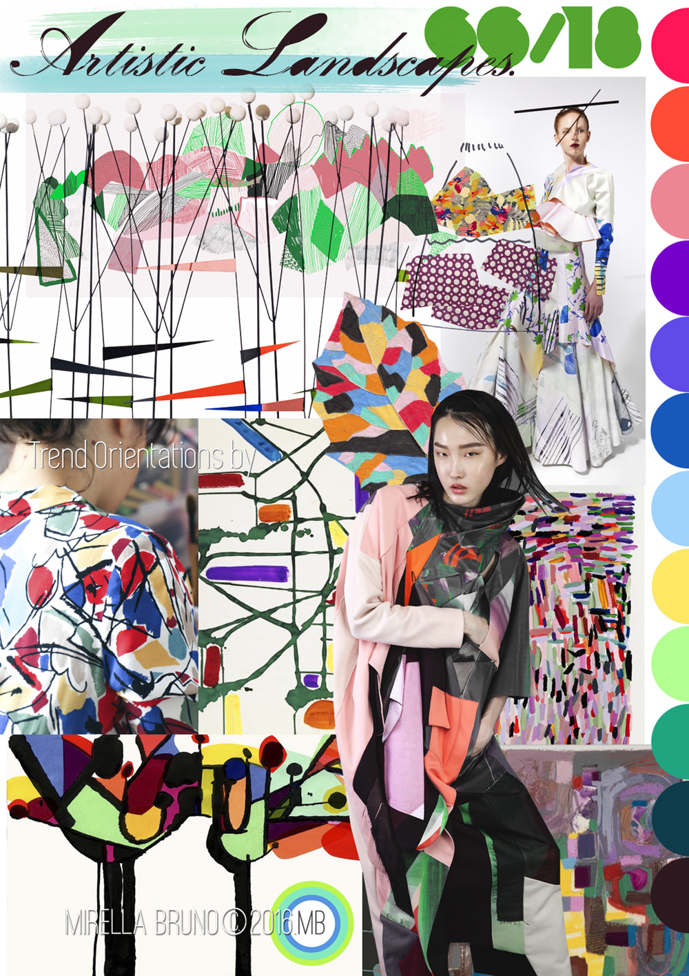 Artistic Landscapes SS/18 - Mirella Bruno Print Pattern and Trend Designs.
