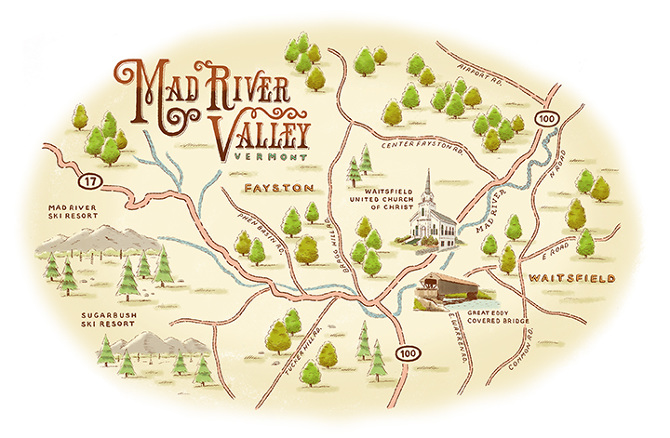 Mad River Valley map - www.ryanorourke.com