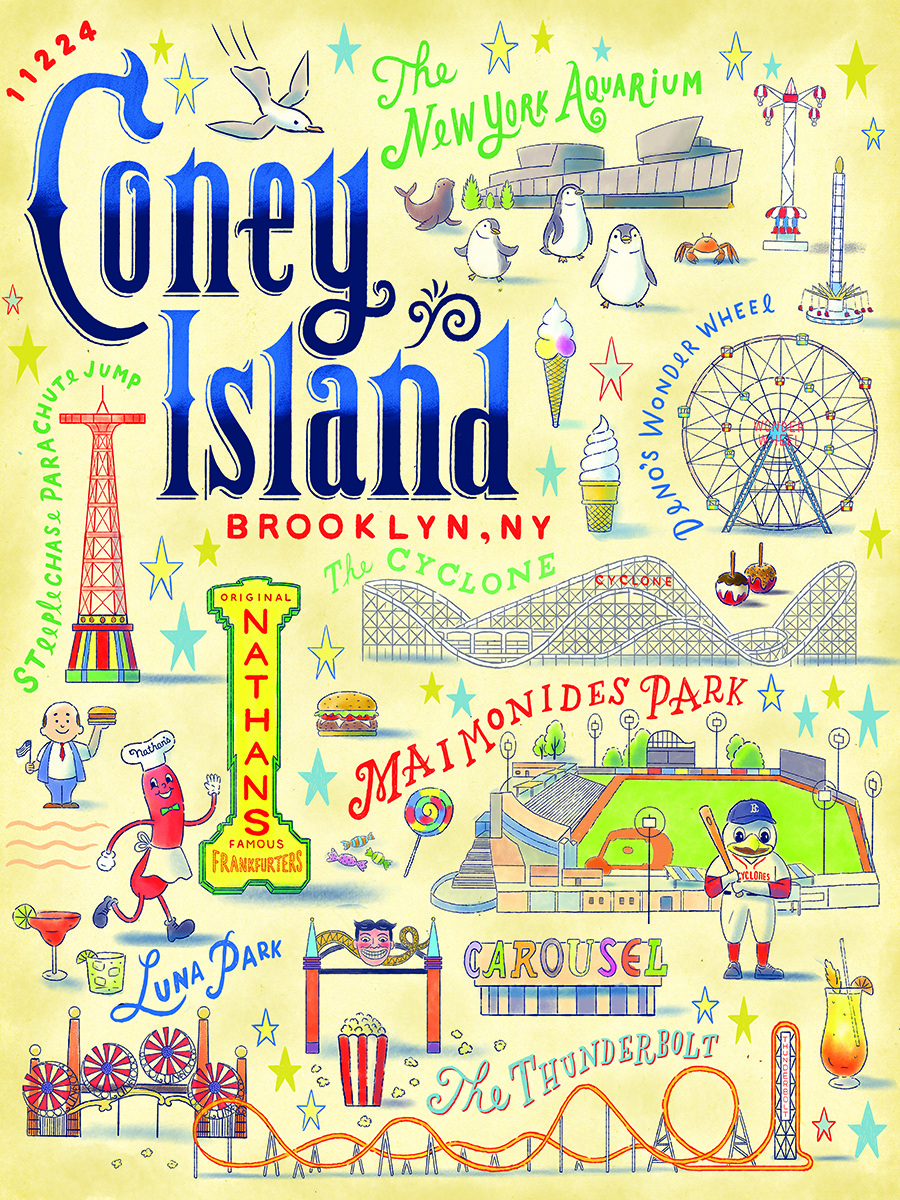 Coney Island Map Project - www.ryanorourke.com
