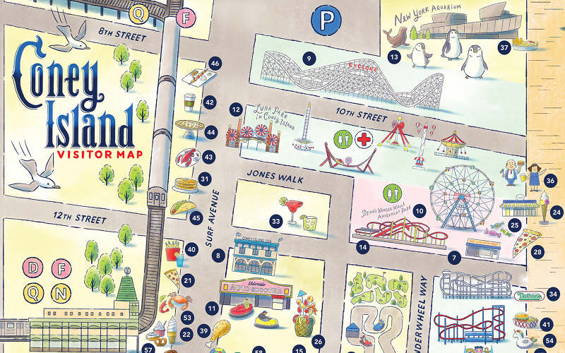 Coney Island Map Project - www.ryanorourke.com