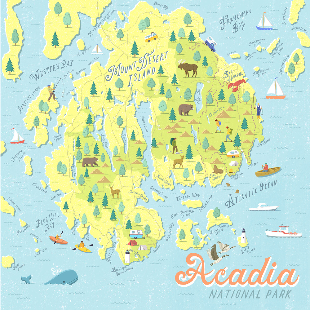 Acadia National Park Map - www.ryanorourke.com