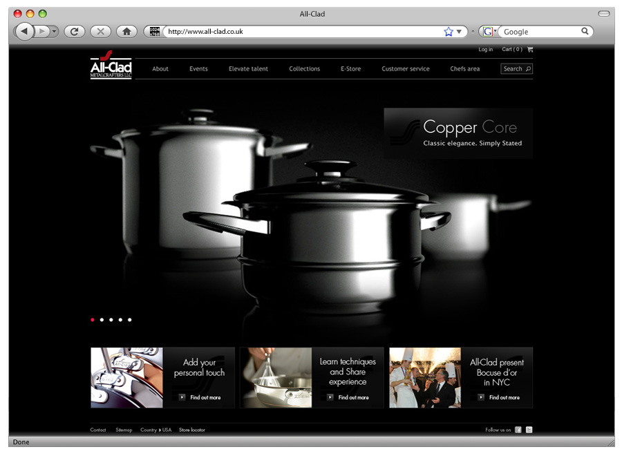 All-Clad/SEB - international website - Portfolio Sebastien Brett