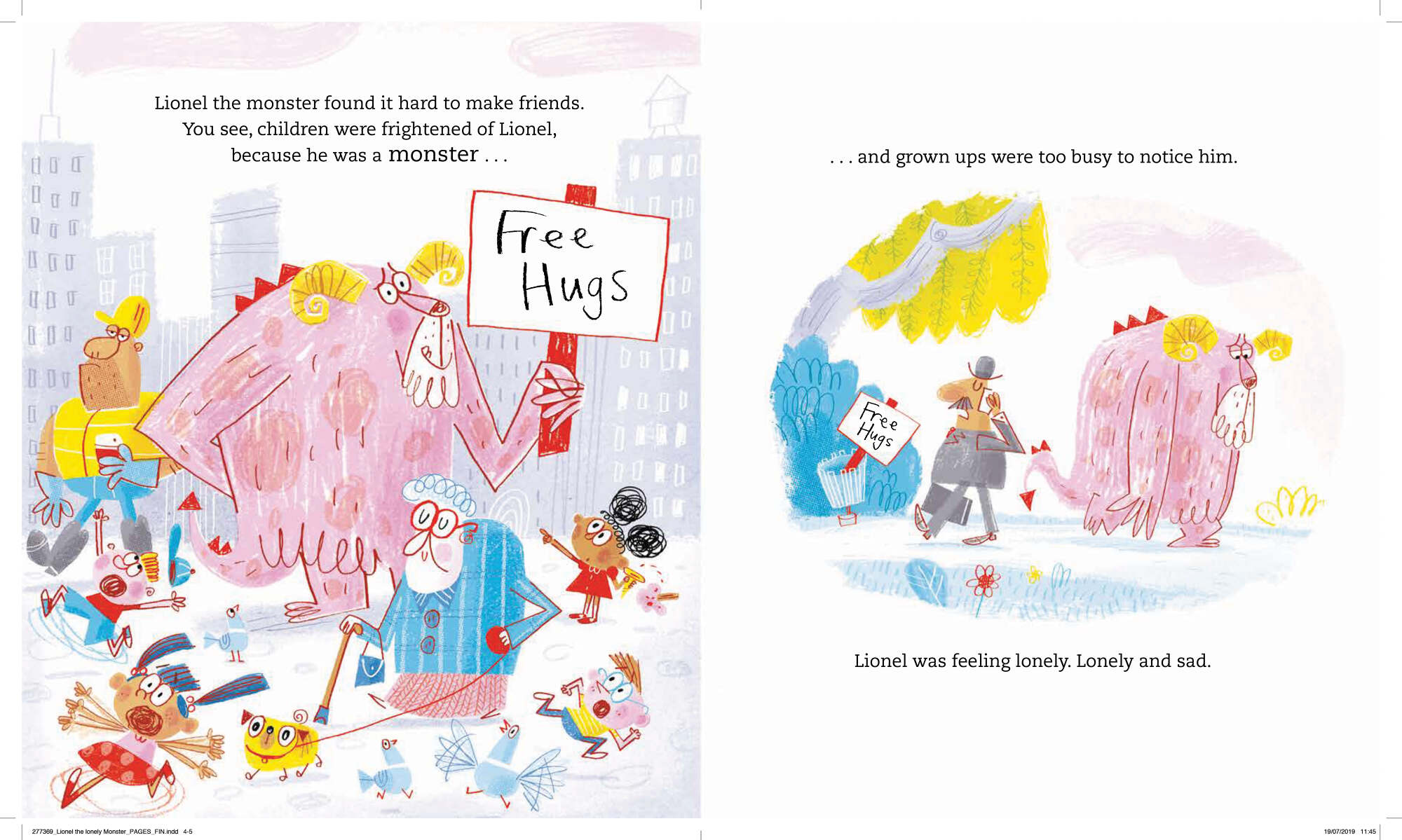 Lionel The Lonely Monster - Fred Blunt Illustration