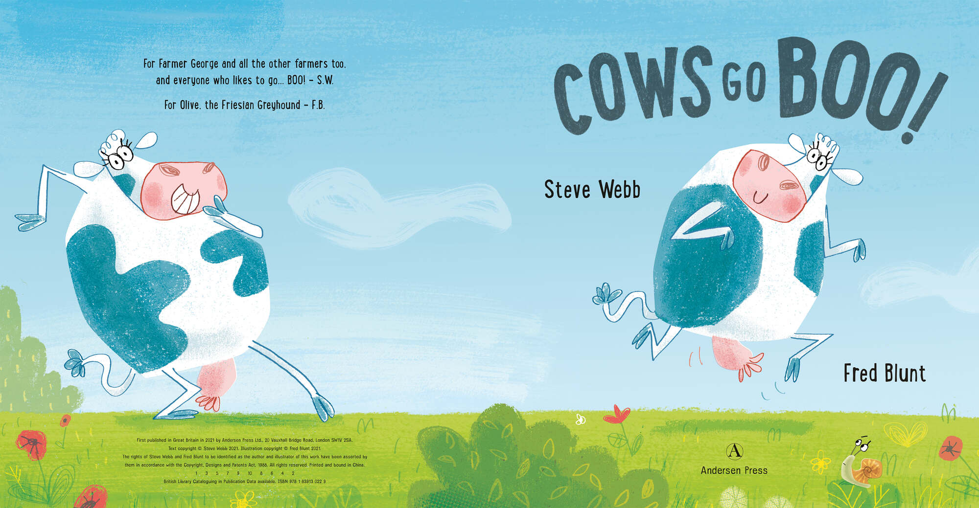 Cows Go Boo! - Fred Blunt Illustration