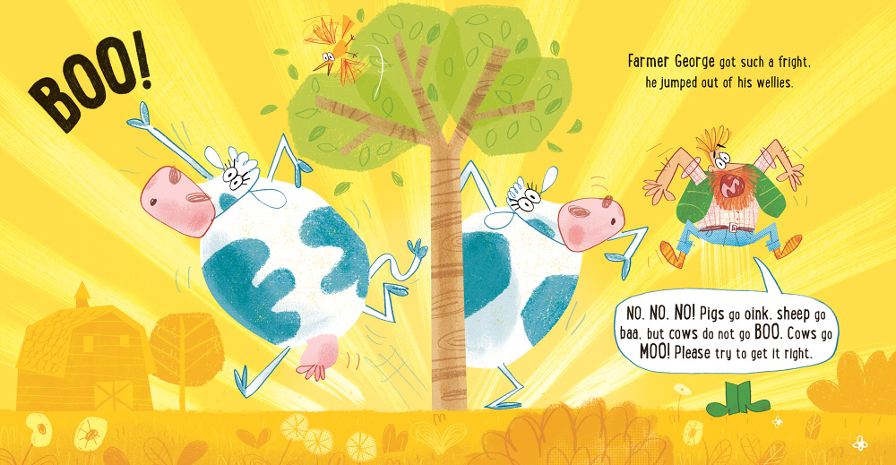 Cows Go Boo! - Fred Blunt Illustration