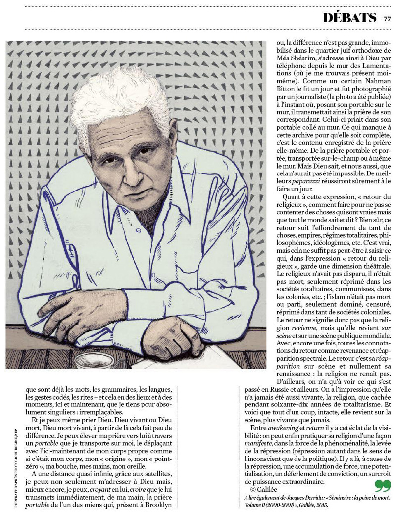 Jacques Derrida / L'Obs - www.annahiggie.co.uk