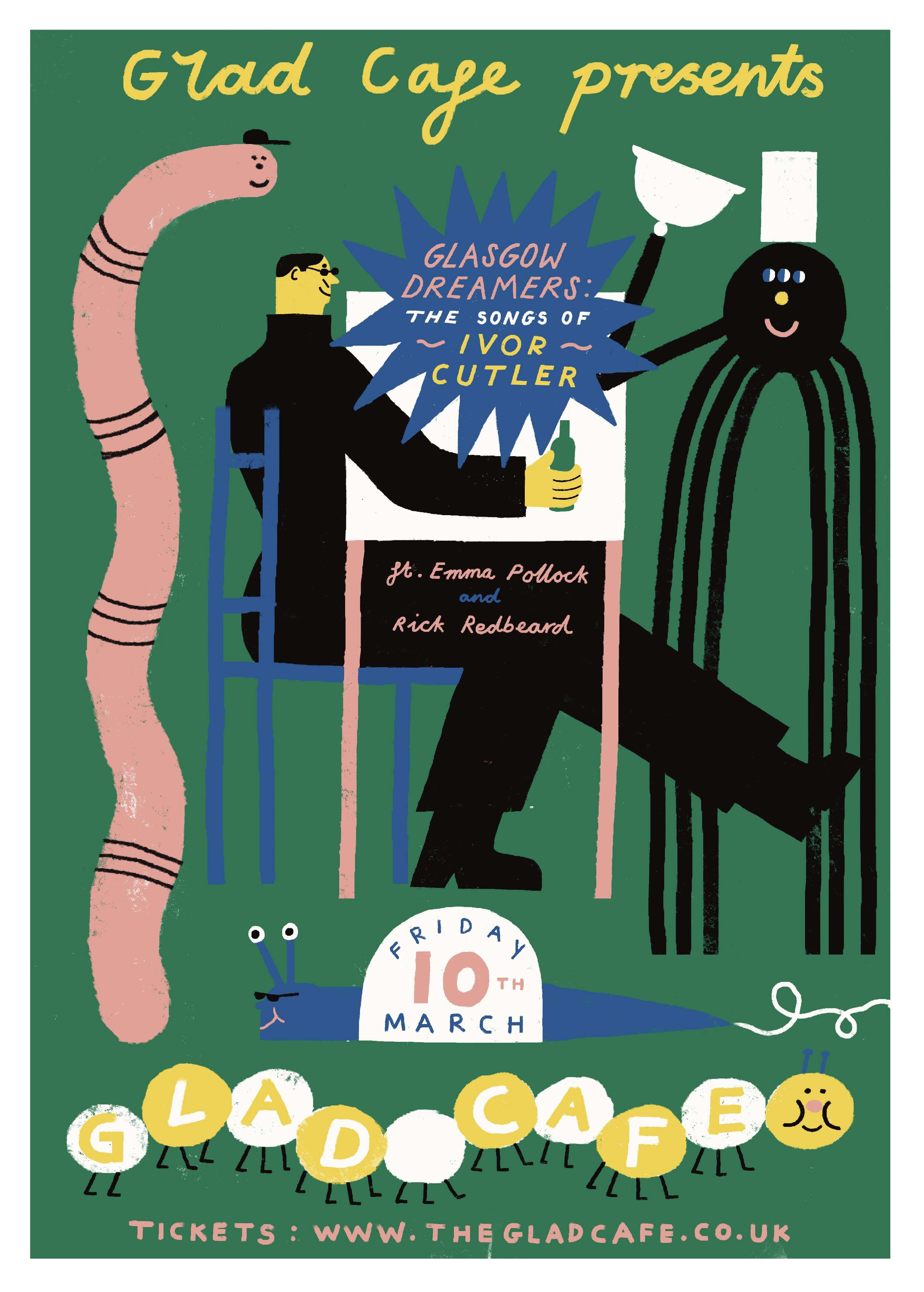 Glad Cafe Poster - Max Machen Illustration