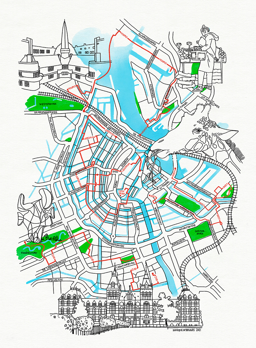 AMSTERDAM & PARTNERS I Amsterdam neighborhood maps - Monique Wijbrands ...