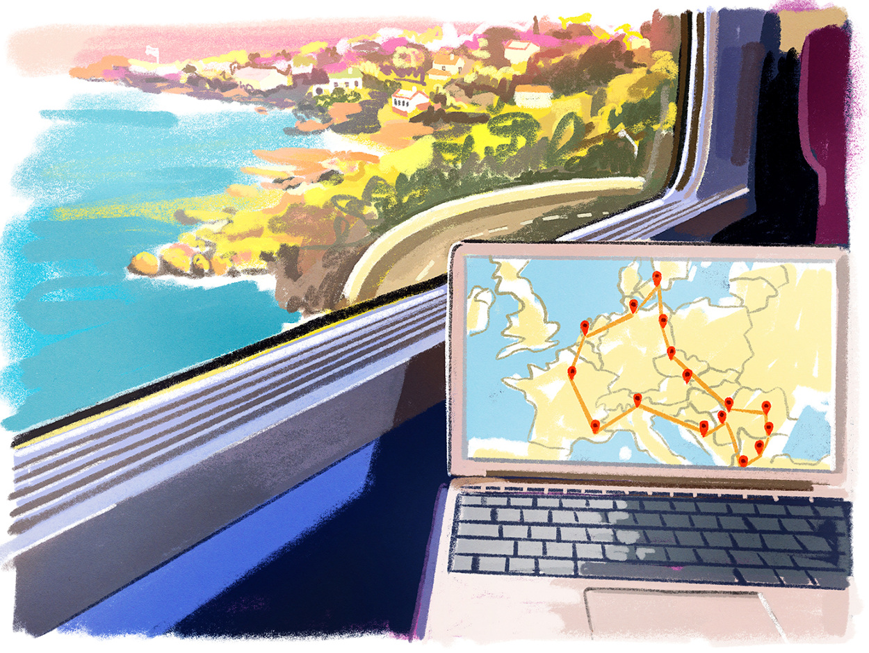 NS - Interrail - Monique Wijbrands - illustration + art