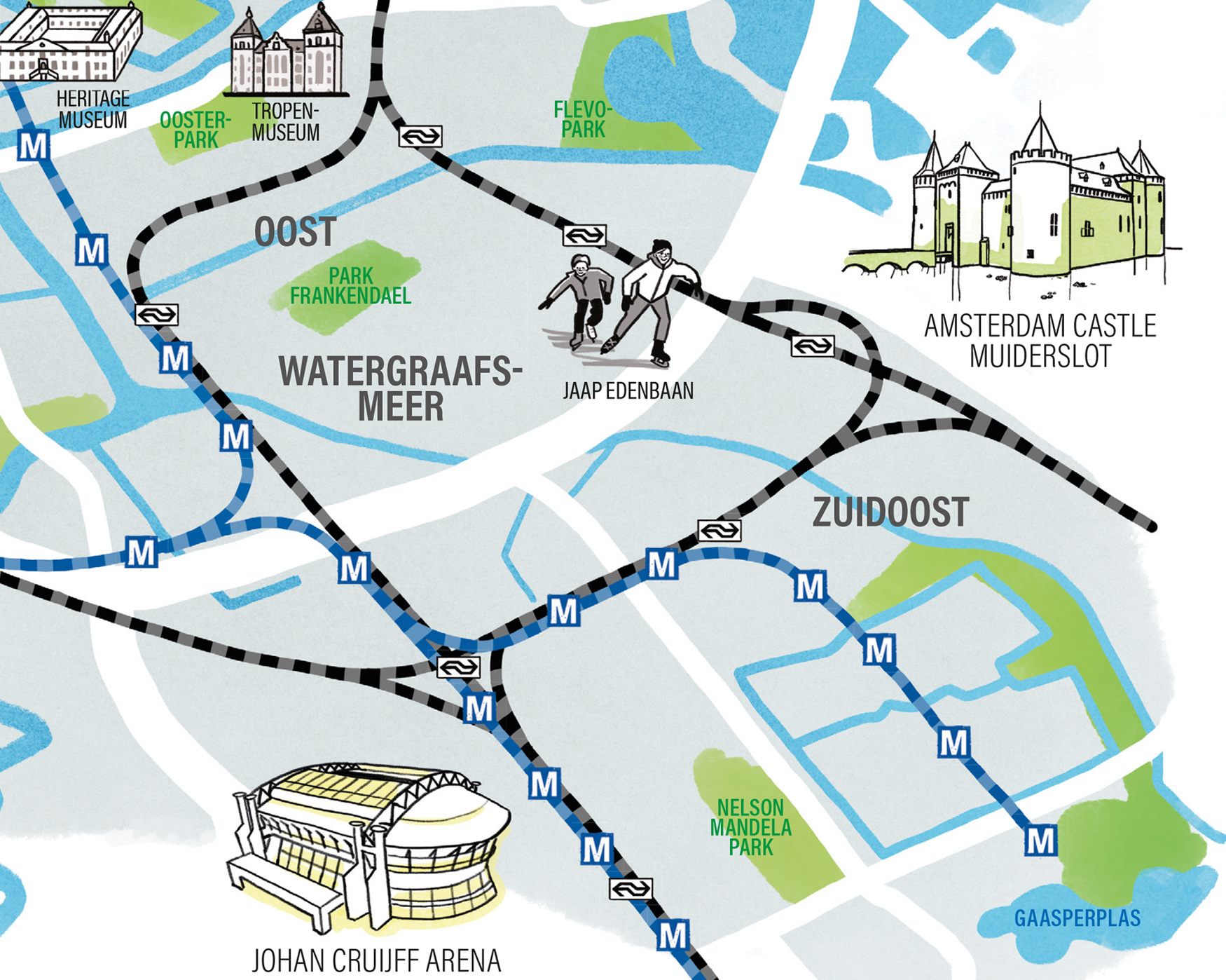 KLM HOLLAND HERALD - Map of Amsterdam - Monique Wijbrands ...