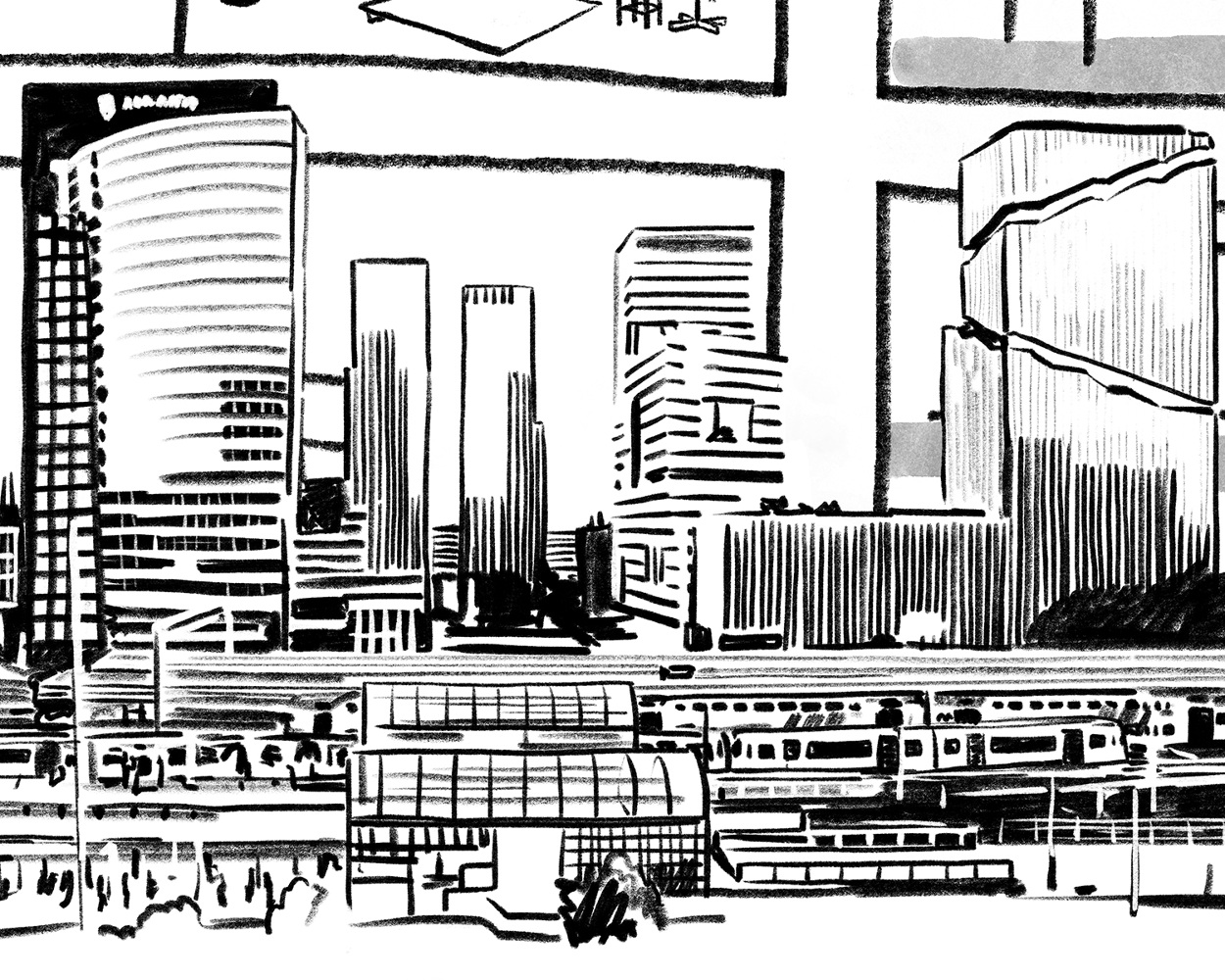 AMSTERDAM ZUIDAS - Illustrated map Zuidas - Monique Wijbrands ...