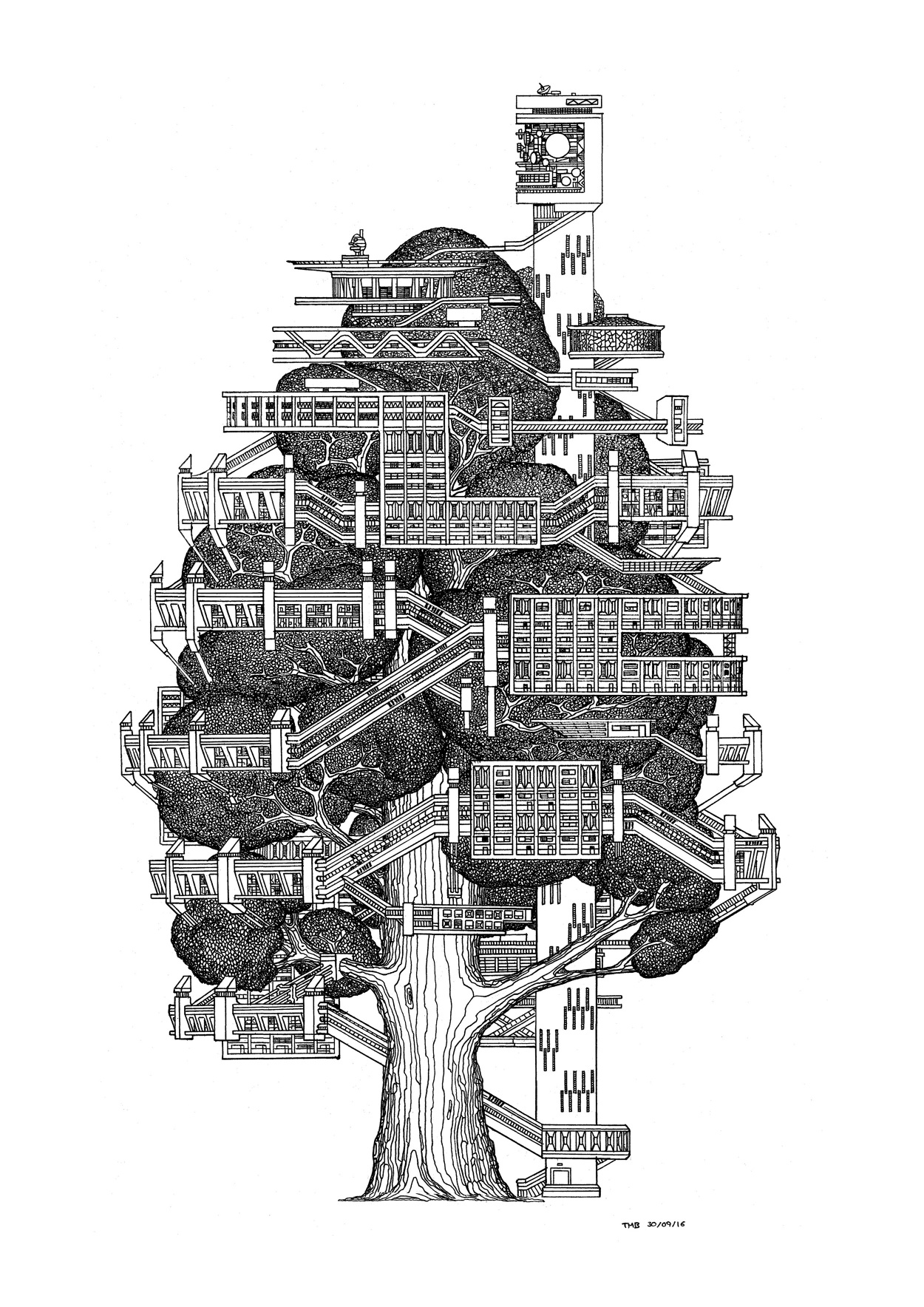 BRUTALIST TREE - tobymelvillebrown