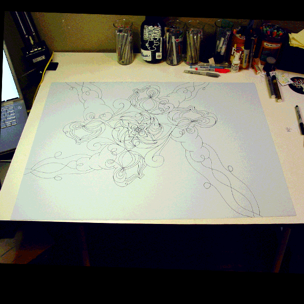 Creating, Growing, Moving Drawing - Debbie Clapper Art