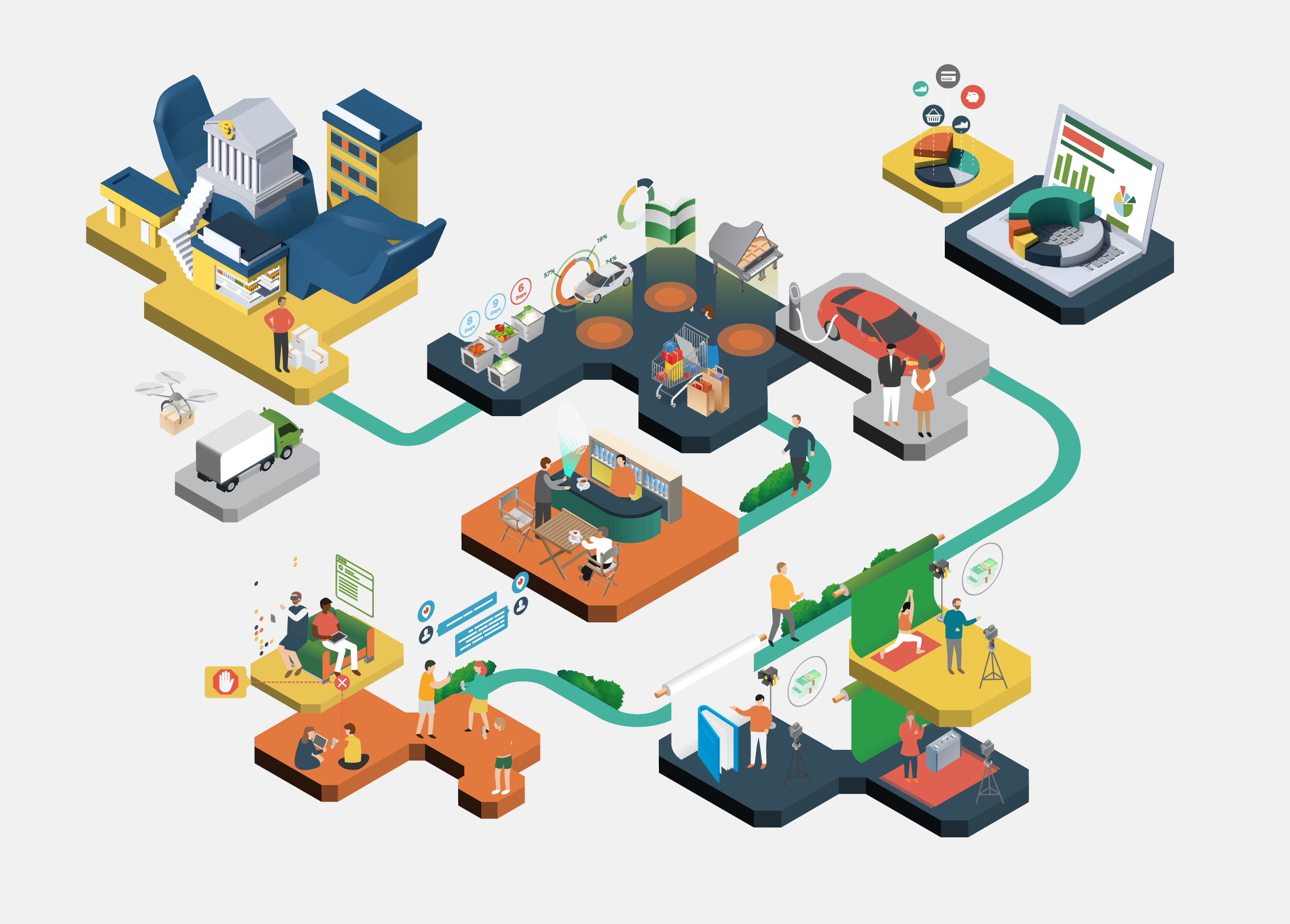 Digital world - Jing Zhang illustration