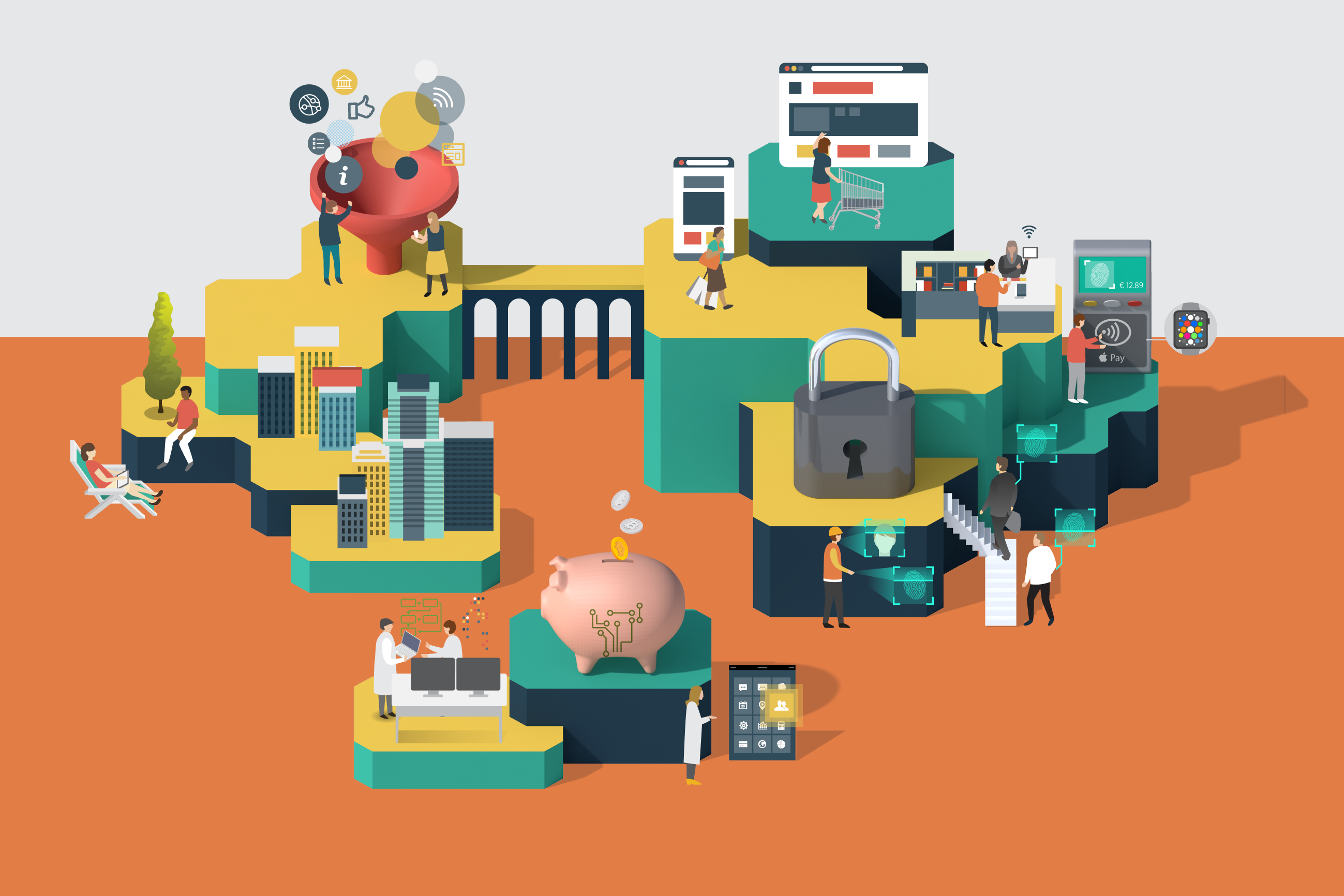 Digital world - Jing Zhang illustration