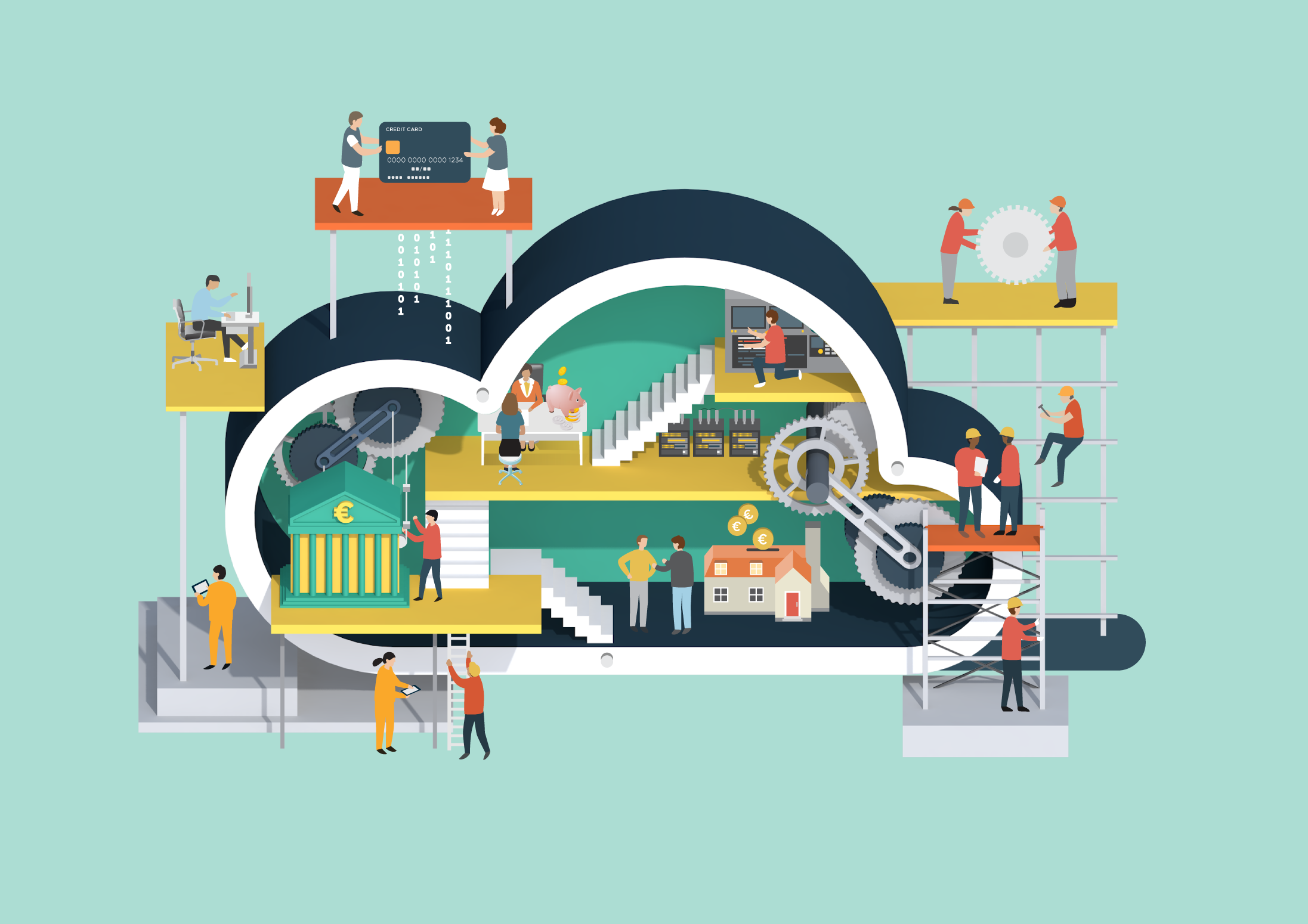 Digital world - Jing Zhang illustration