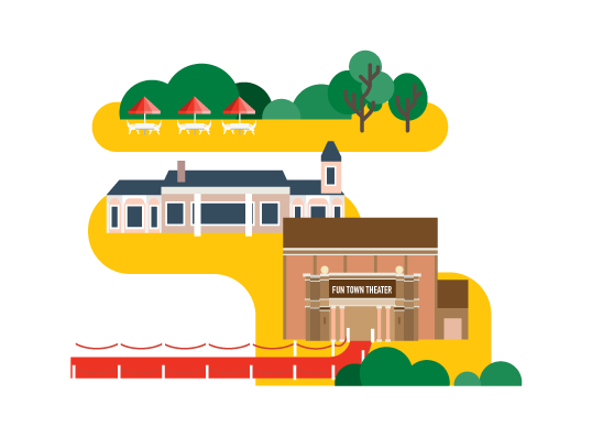 Legoland map - Jing Zhang illustration