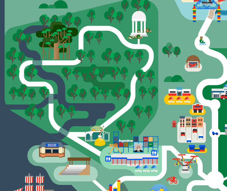 Legoland map - Jing Zhang illustration