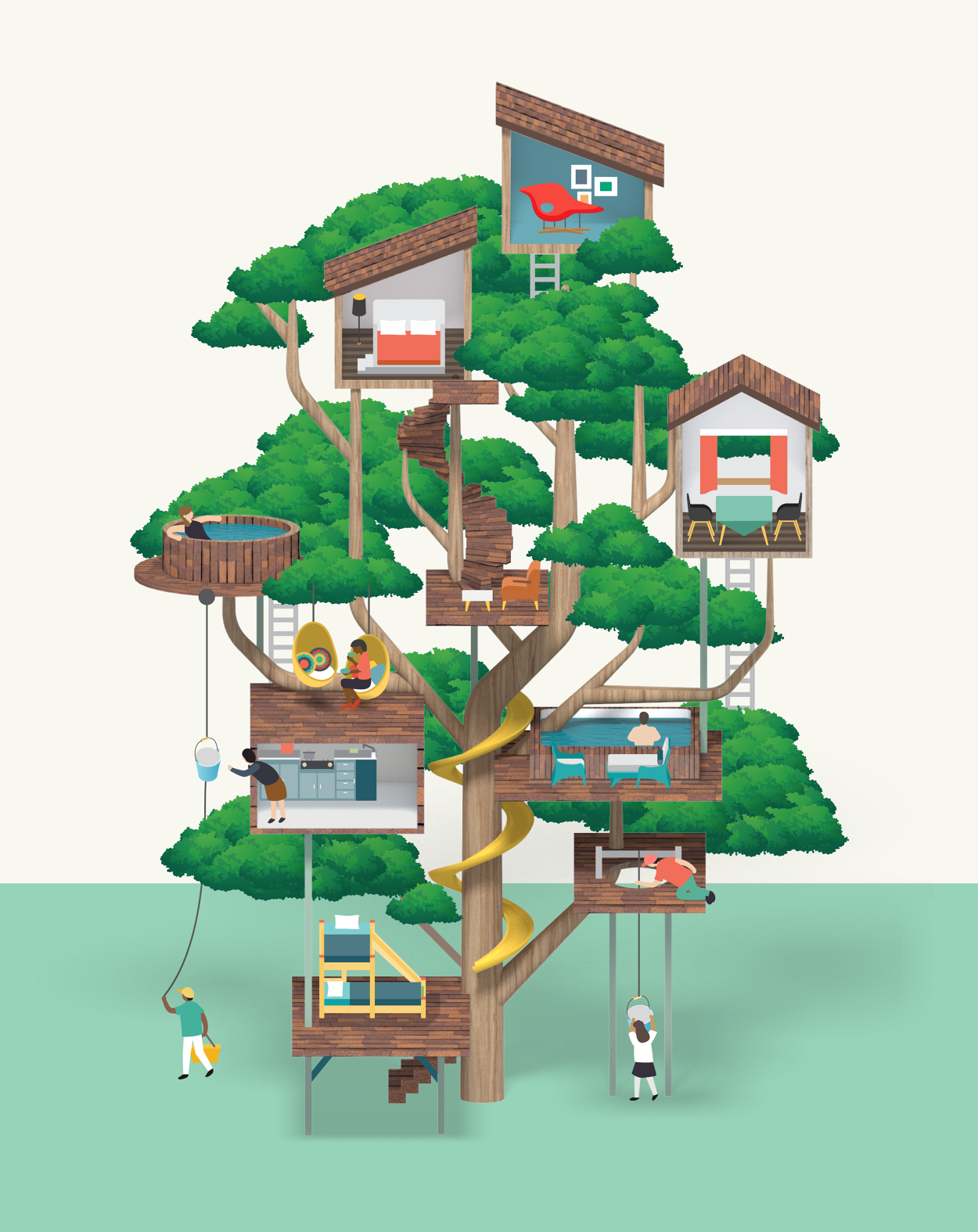 Utopia Dwelling - Jing Zhang illustration