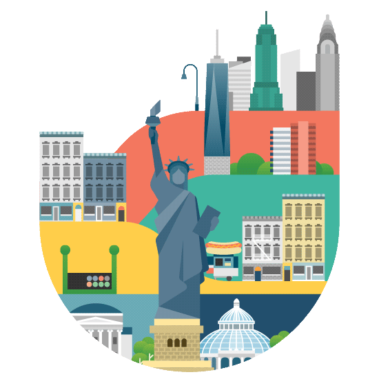 Cities of America - Jing Zhang illustration