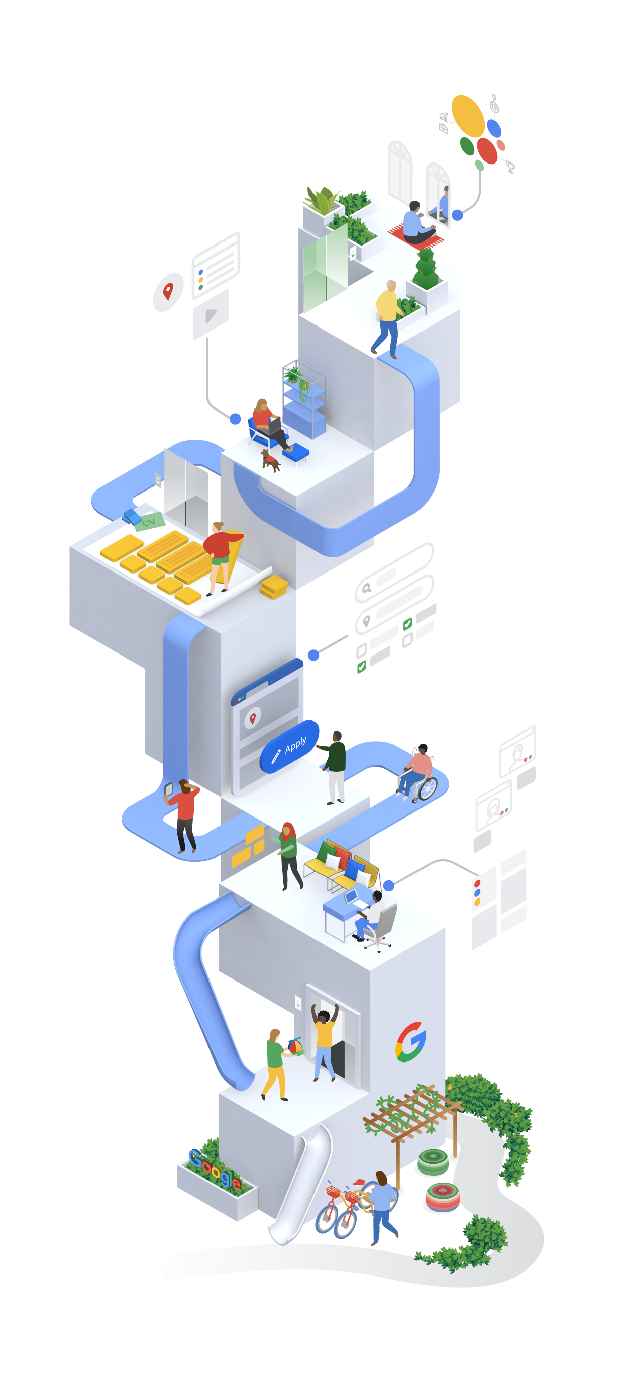 Google - How We Hire - Jing Zhang illustration