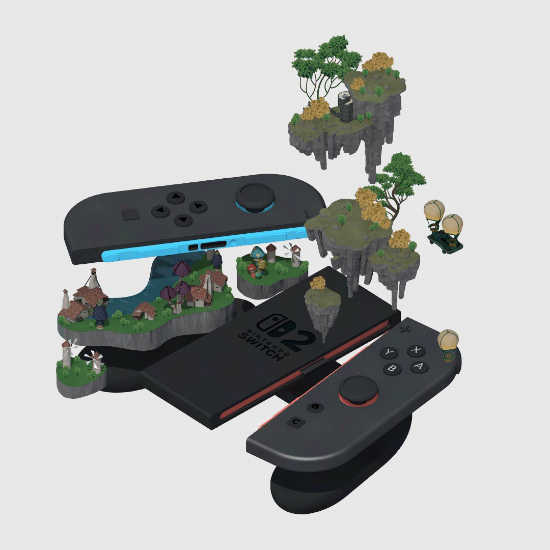 Switch 2 gifs - Jing Zhang illustration
