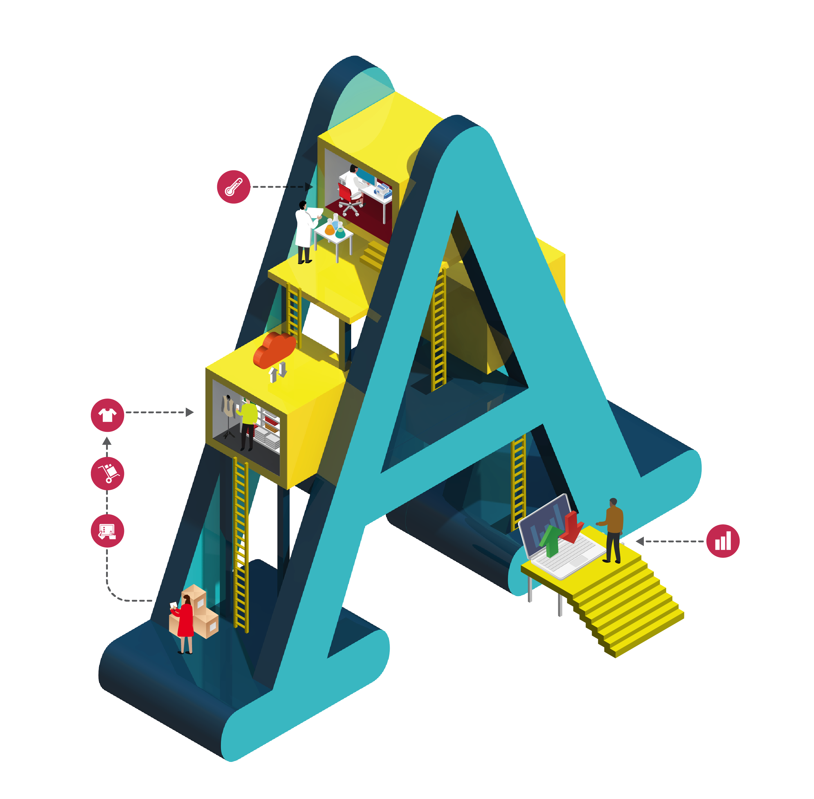 Sprint letters (set of 15 letters) - Jing Zhang illustration