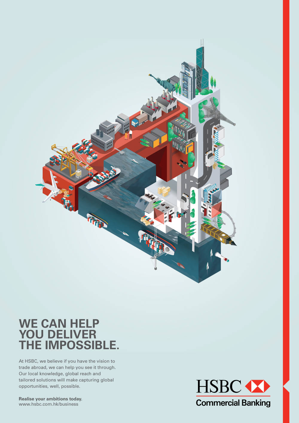 HSBC ad - Jing Zhang illustration