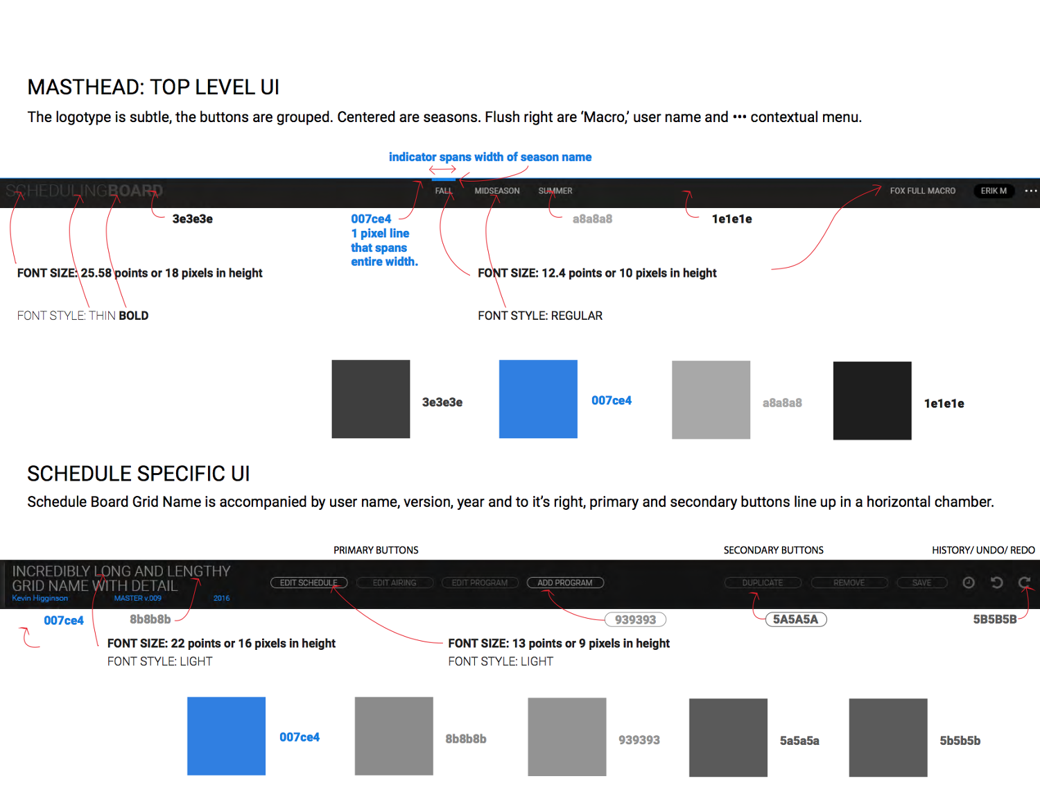 FOX Scheduling Board - jelkindesign.com